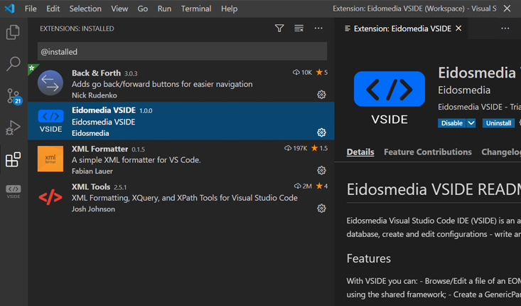 Download VSIDE, extension of Visual Studio Code | Eidosmedia